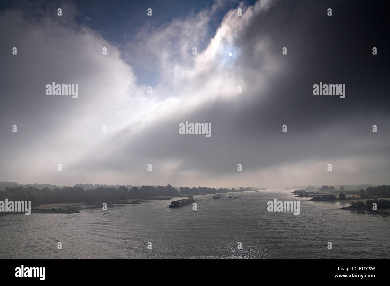River with rain Stock Photo - Alamy