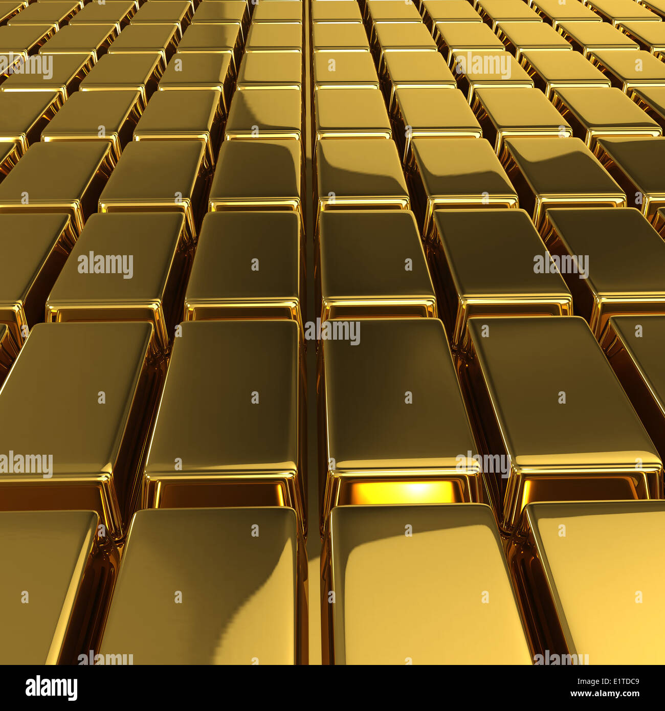 3d Gold bullion bars Stock Photo - Alamy