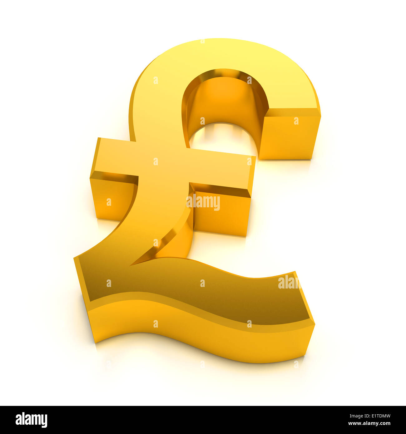 3d UK Pounds Sterling symbol Stock Photo - Alamy
