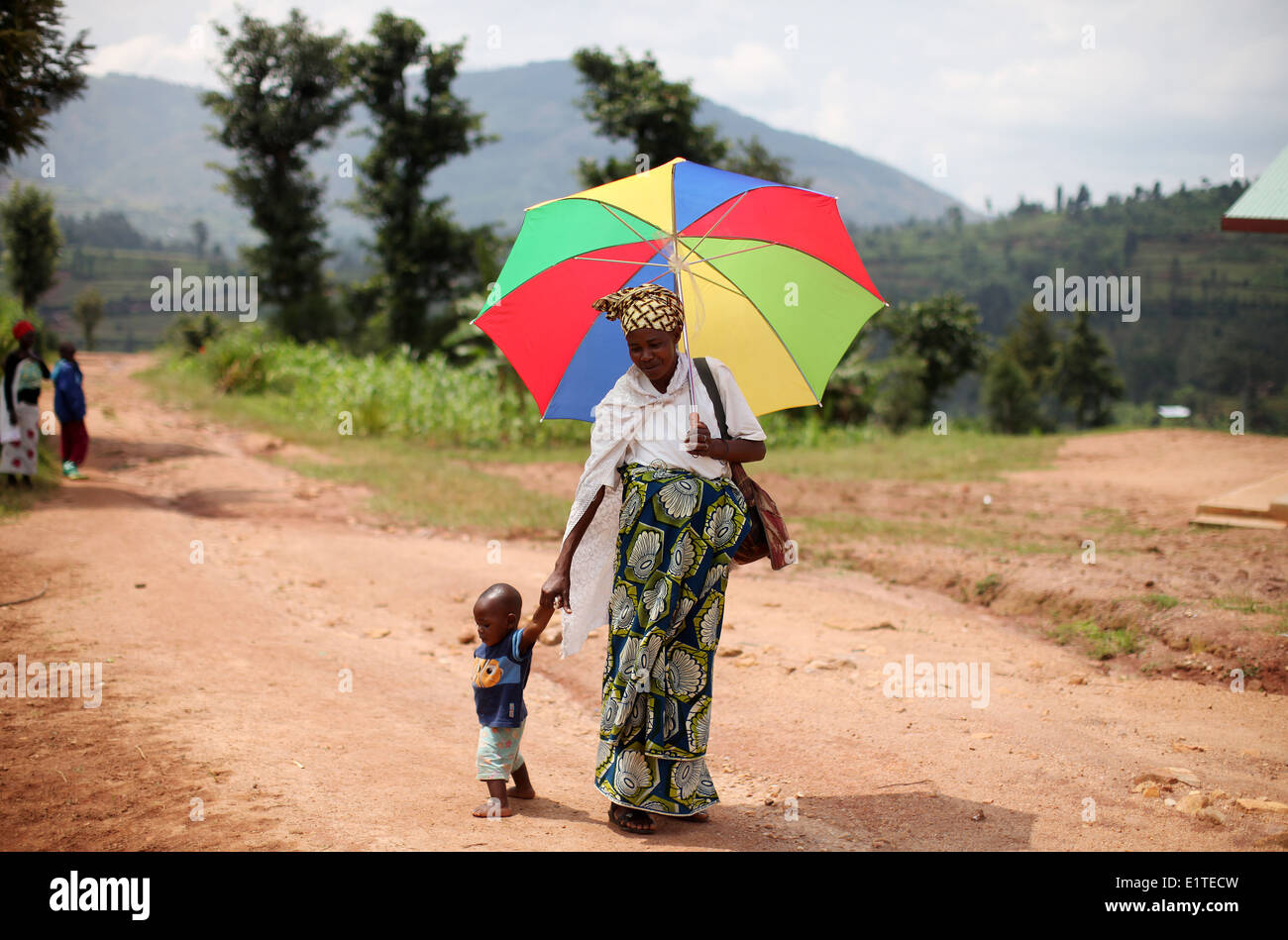 A mother and child at their village in the Murambi sector in the ...