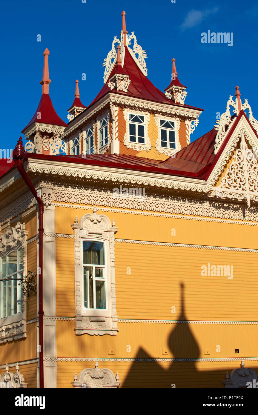 Russia, Tomsk Federation, Tomsk, wooden architecture, the Peacock house ...
