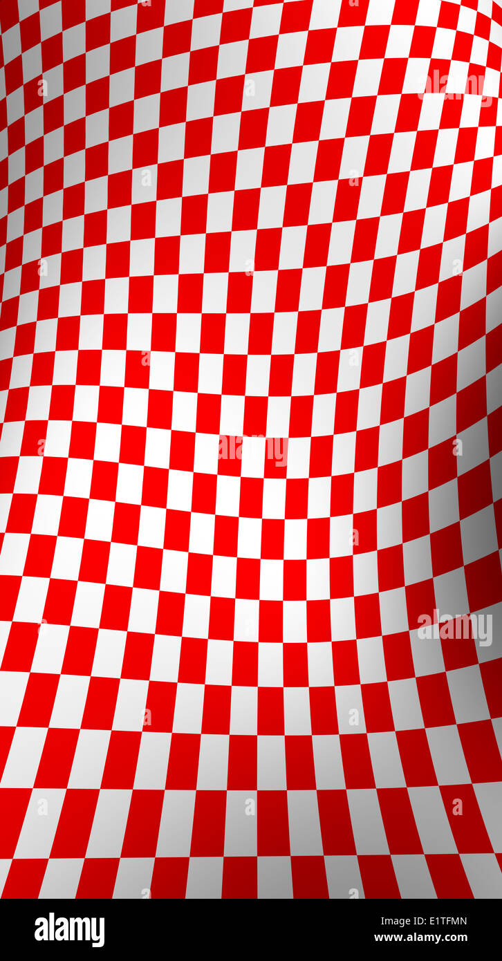 Red-white checkered plane made in 3d software Stock Photo - Alamy