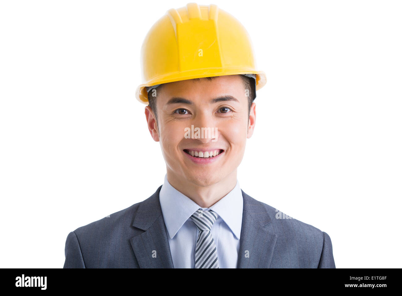 Male architect with hardhat Stock Photo - Alamy