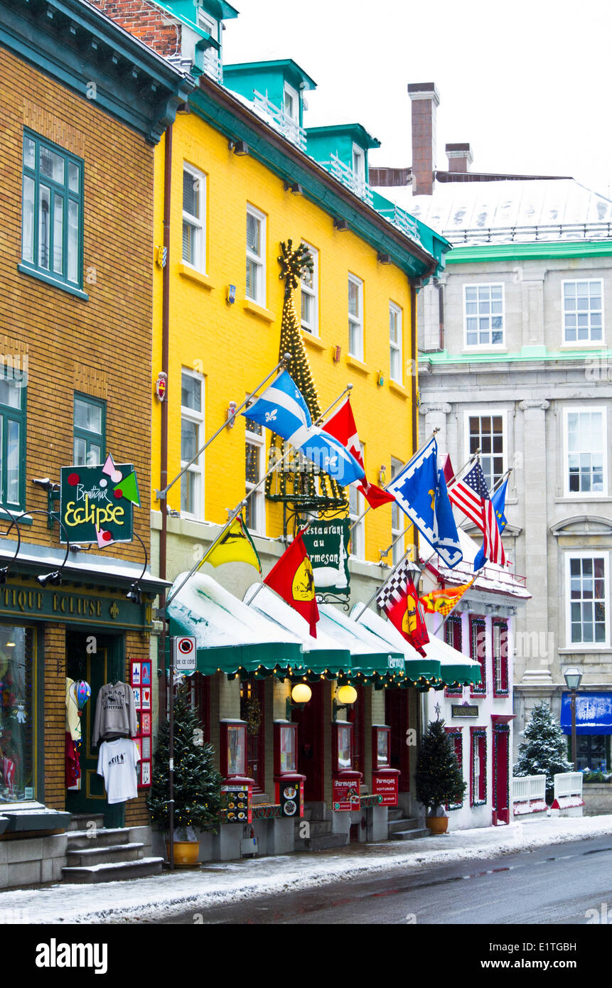 Heritage commercial buildings in the Old Quebec, Canada Stock Photo - Alamy