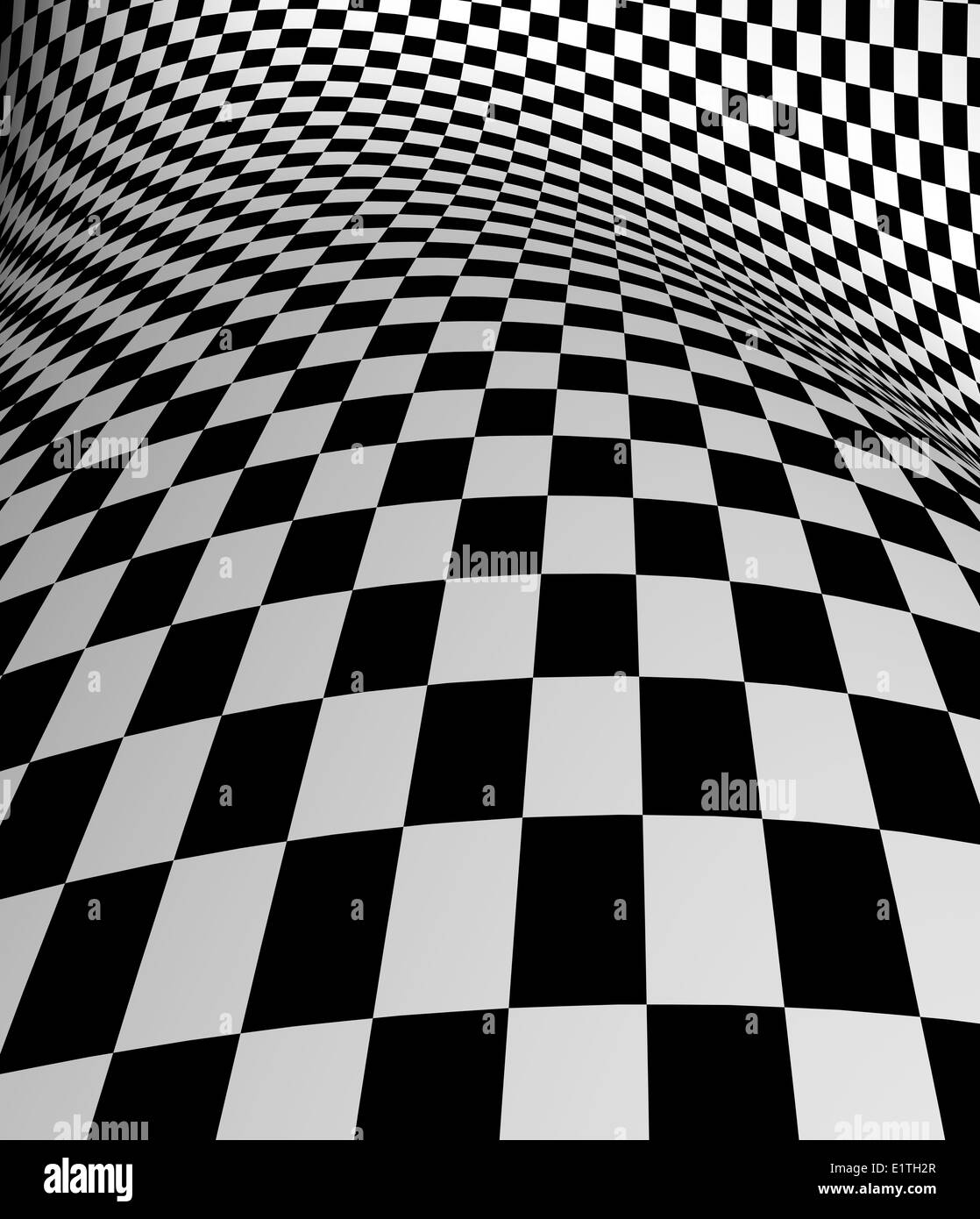 Black-white checkered plane made in 3d software Stock Photo - Alamy