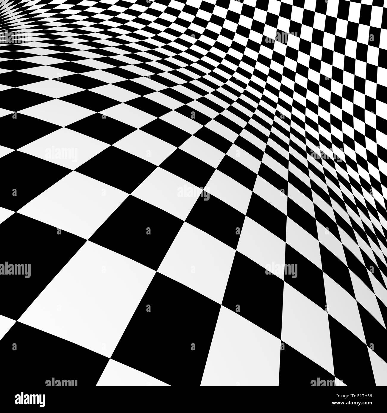 Black-white checkered plane made in 3d software Stock Photo - Alamy