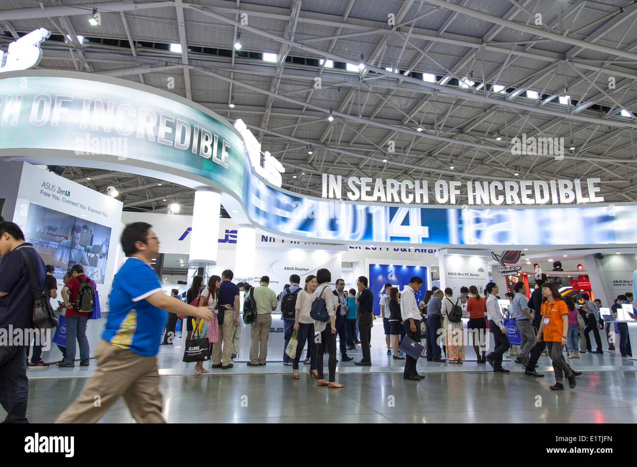 Asus booth at Computex 2014, Taipei, Taiwan, June 6, 2014. Computex is ...