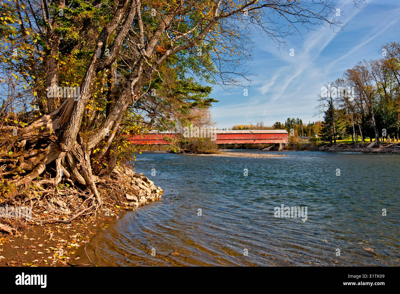St-Edgar Covered Bridge (1938), New Richmond, Quebec, Canada Stock ...