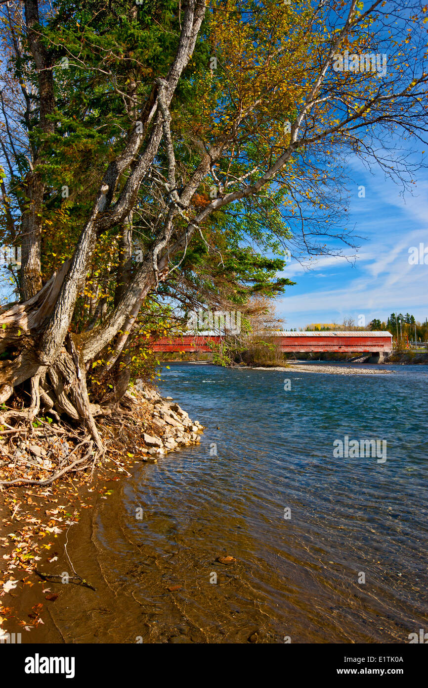 St-Edgar Covered Bridge (1938), New Richmond, Quebec, Canada Stock ...