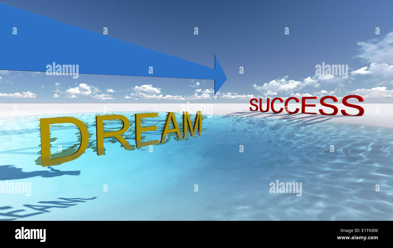 Success this way.Made in 3d software Stock Photo - Alamy