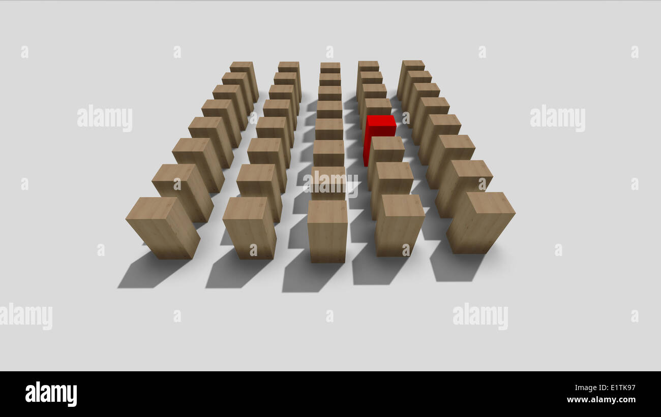 Concept for a remarkable, eye-catching person; someone standing out ...