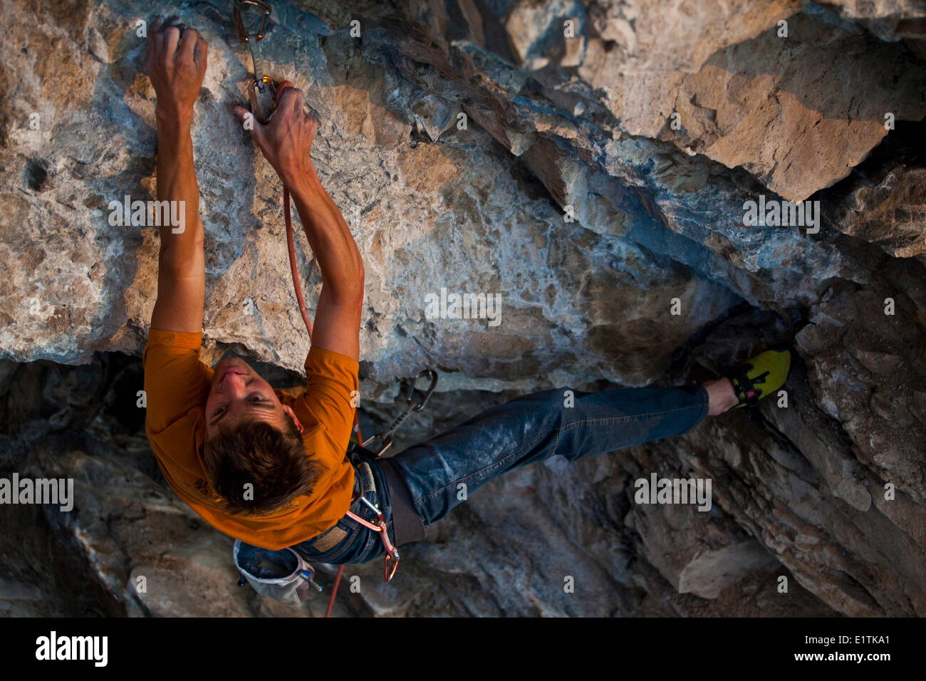 Man climbing grotto hi-res stock photography and images - Alamy