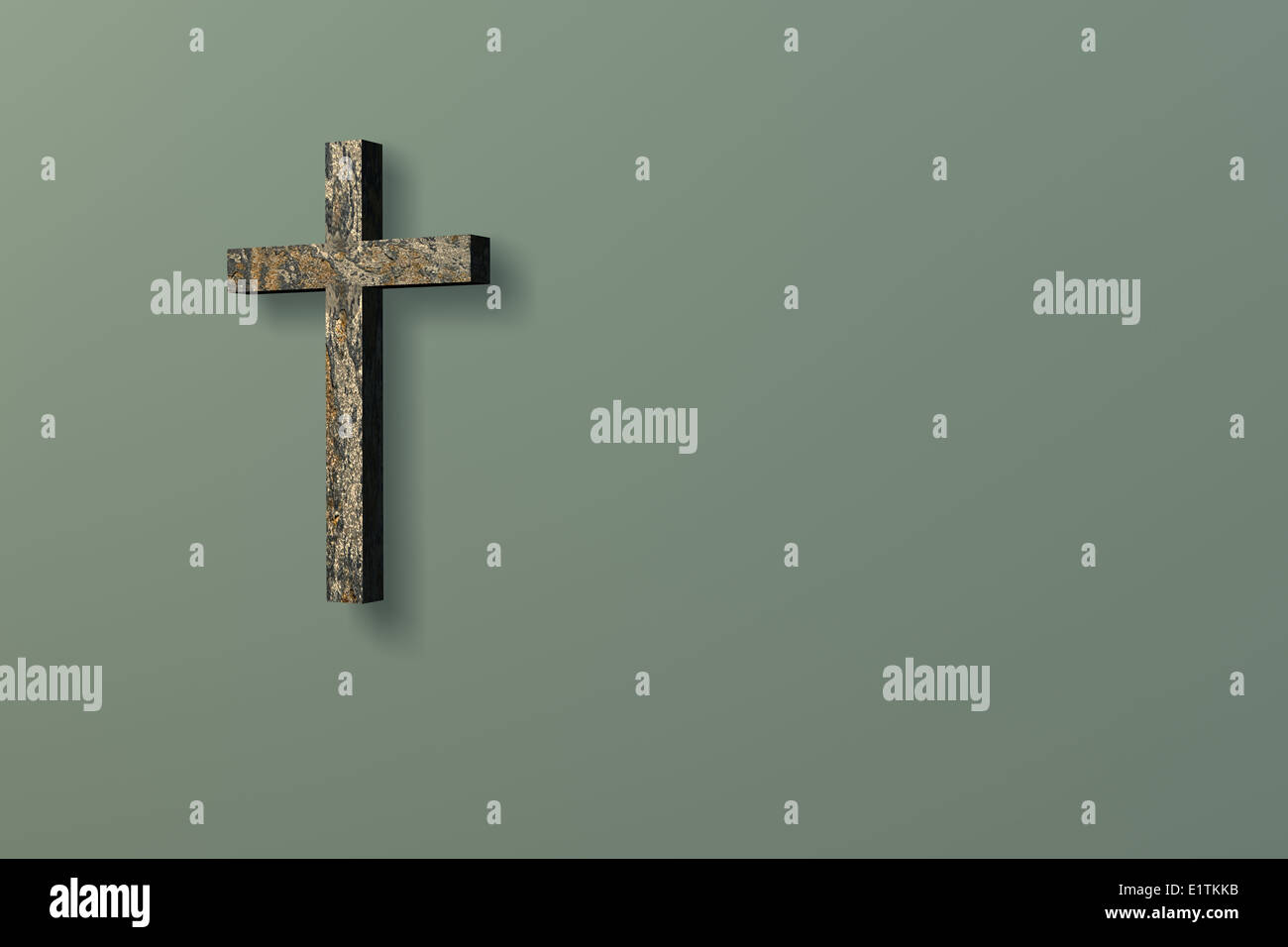 Wall with Cross made in 3d software Stock Photo - Alamy