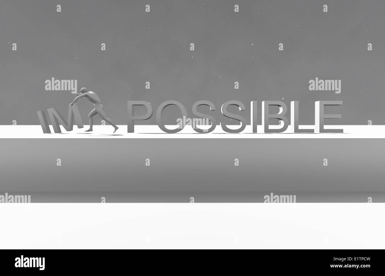 Make it possible. Motivational concept made in 3d software Stock Photo ...