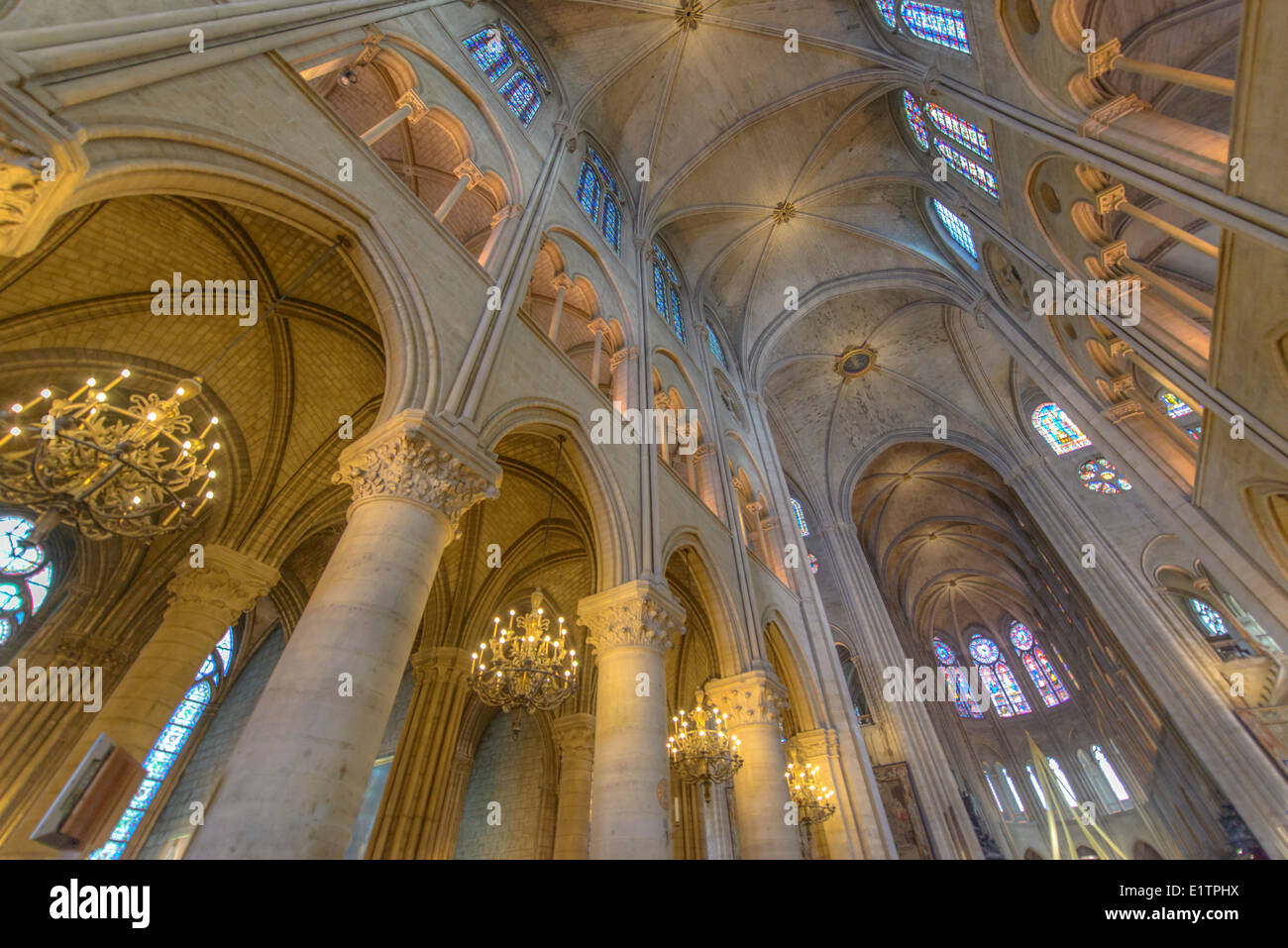Interior Architectural Detail of Notre-dame in Paris, France Stock ...
