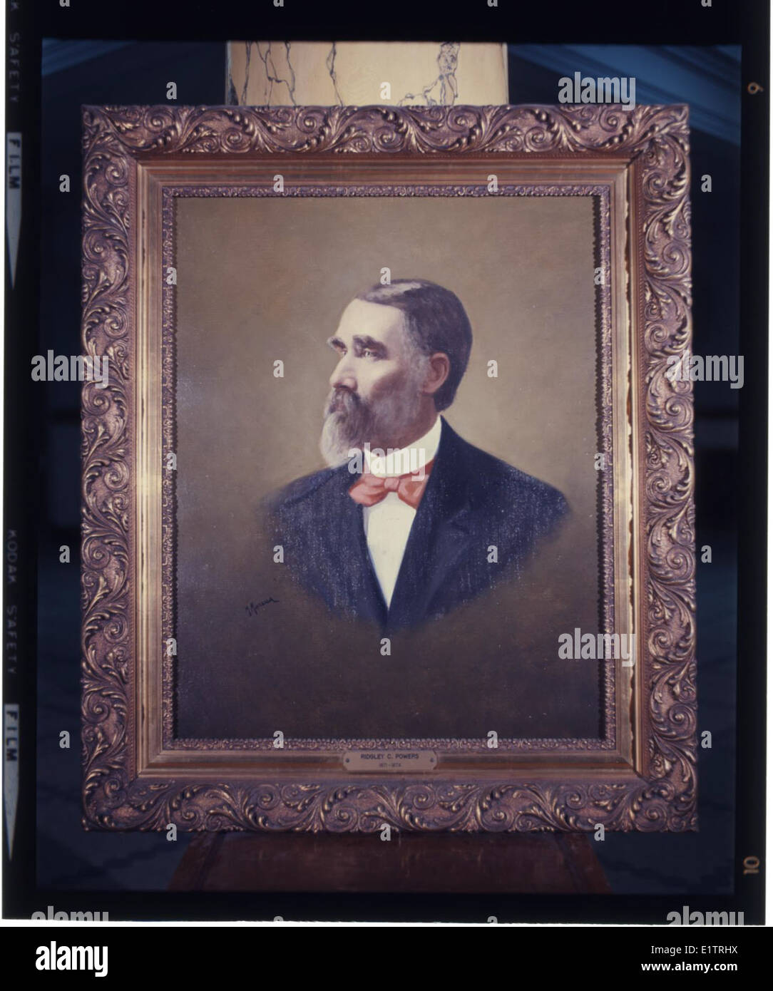 A formal photograph of Governor Ridgley C. Powers, who served as the ...
