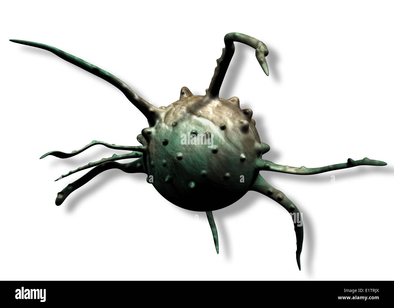 cancer cell isolated on white made in 3d software Stock Photo - Alamy