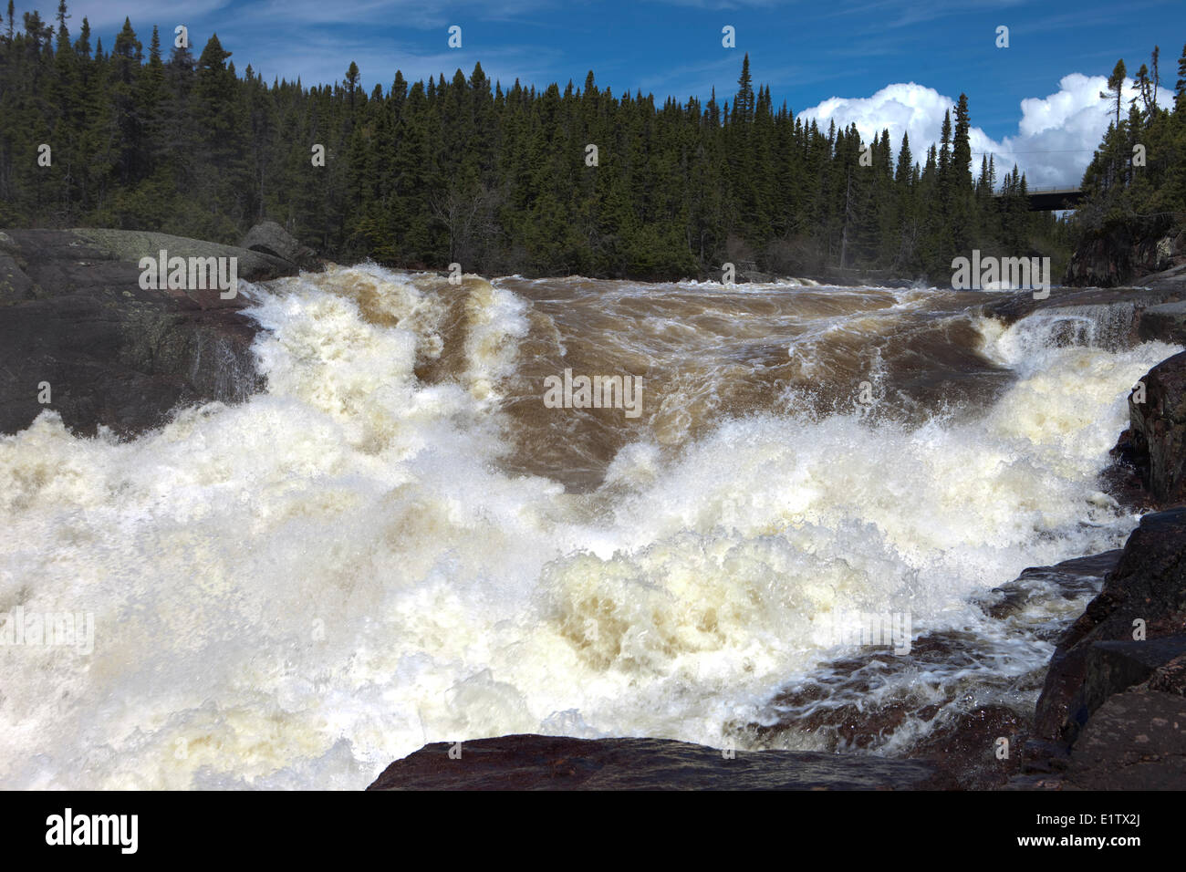 Manitou Falls, Duplessis, Northshore St Lawrence, Cote Nord, Quebec ...