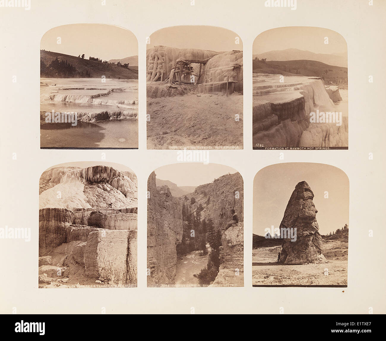 This stereoview set showcases scenes from Yellowstone National Park ...