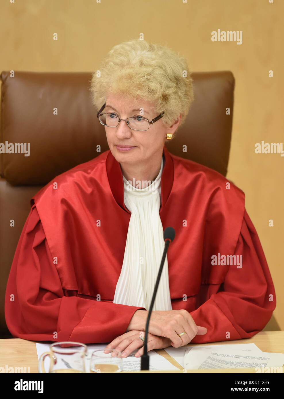 Karlsruhe, Germany. 10th June, 2014. Newly appointed judge of the ...