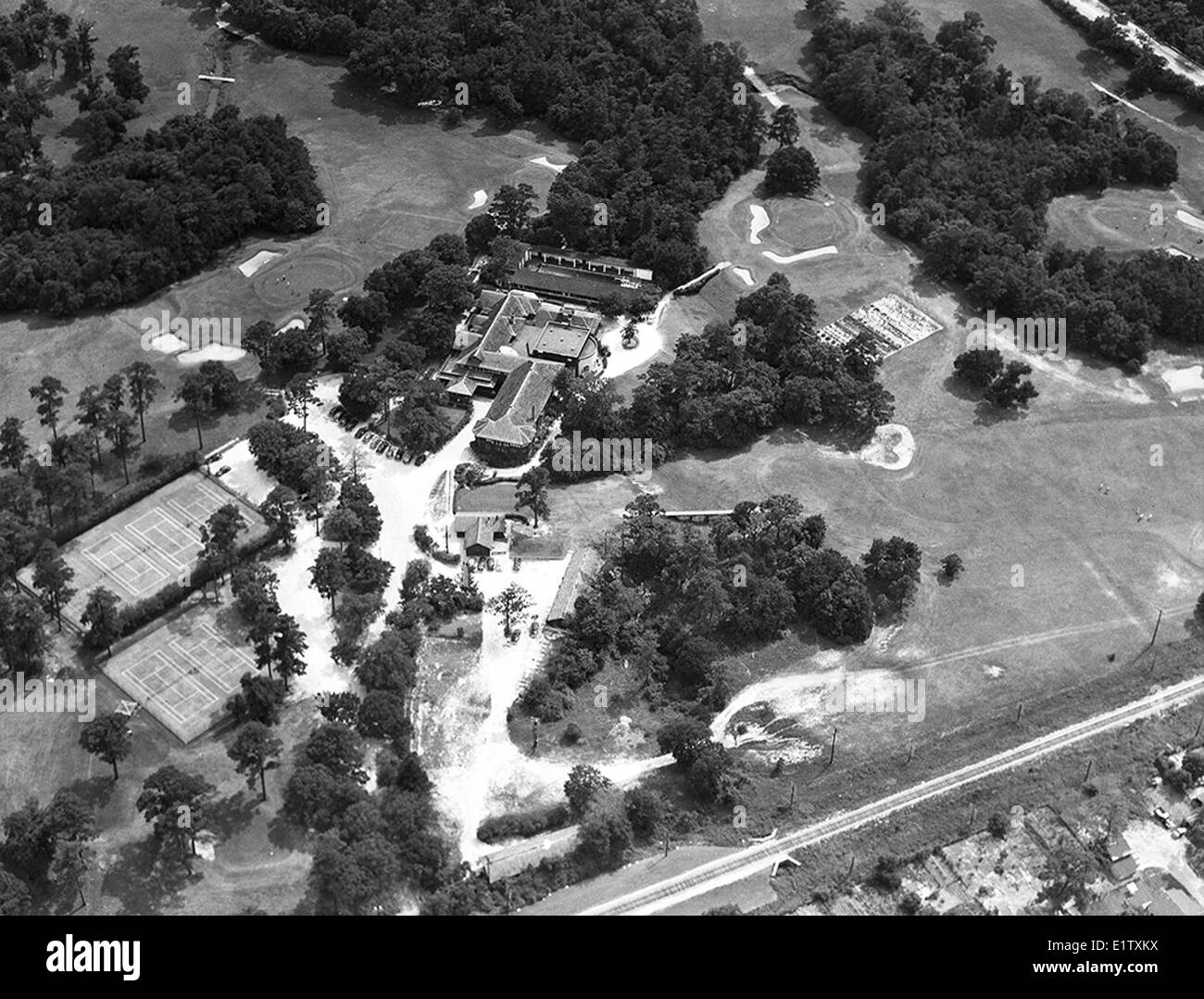 Aerial view of the Houston Country Club, a prominent location for golf ...
