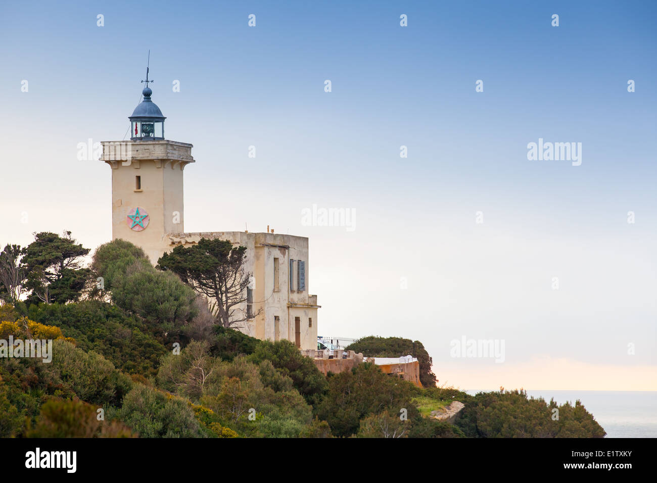 Lighthouse tower in Cap Malabata, Tangier, Morocco Stock Photo - Alamy