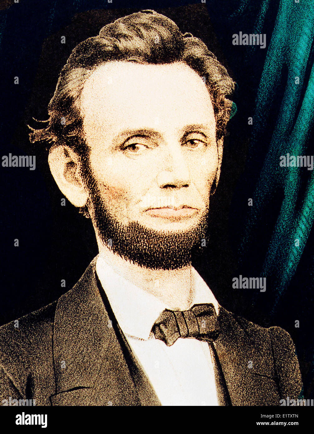 Vintage portrait of Abraham Lincoln Stock Photo - Alamy