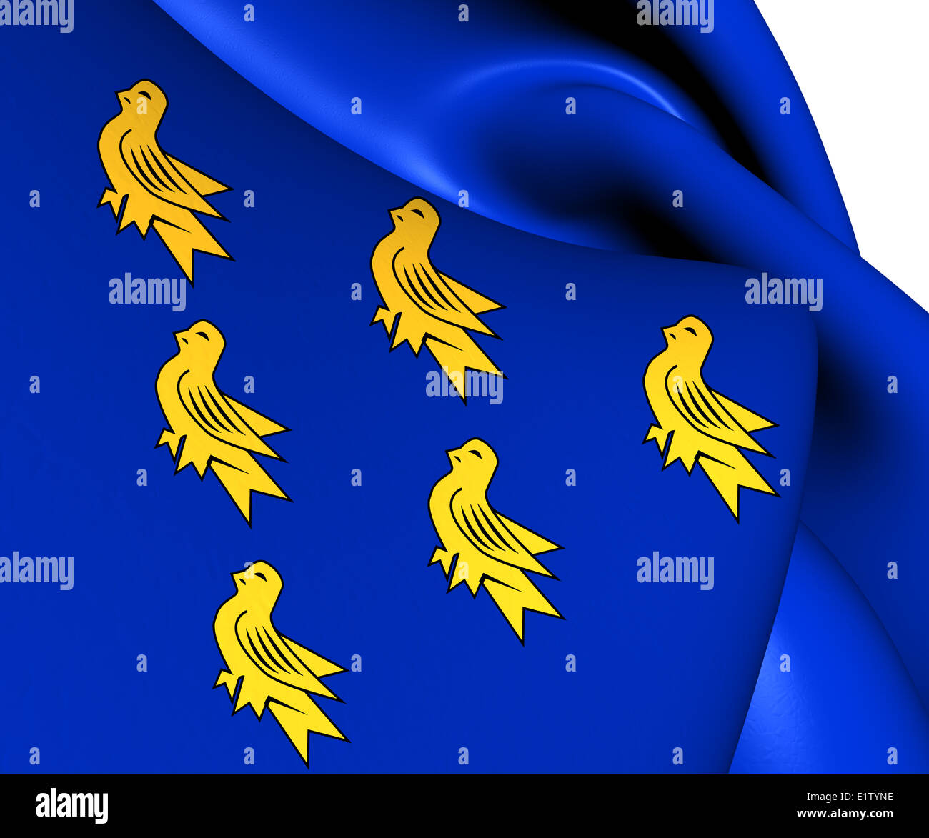 Flag of Sussex. Close Up Stock Photo - Alamy