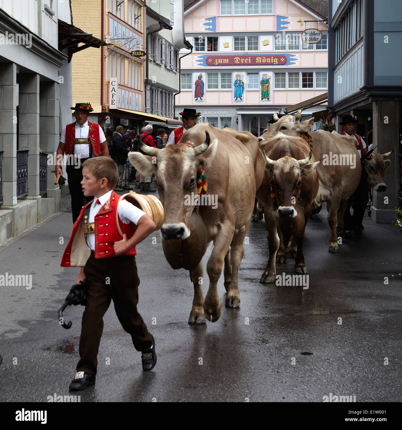 Europe, Switzerland, Appenzell Innerrhoden Canton, Appenzell city, High ...