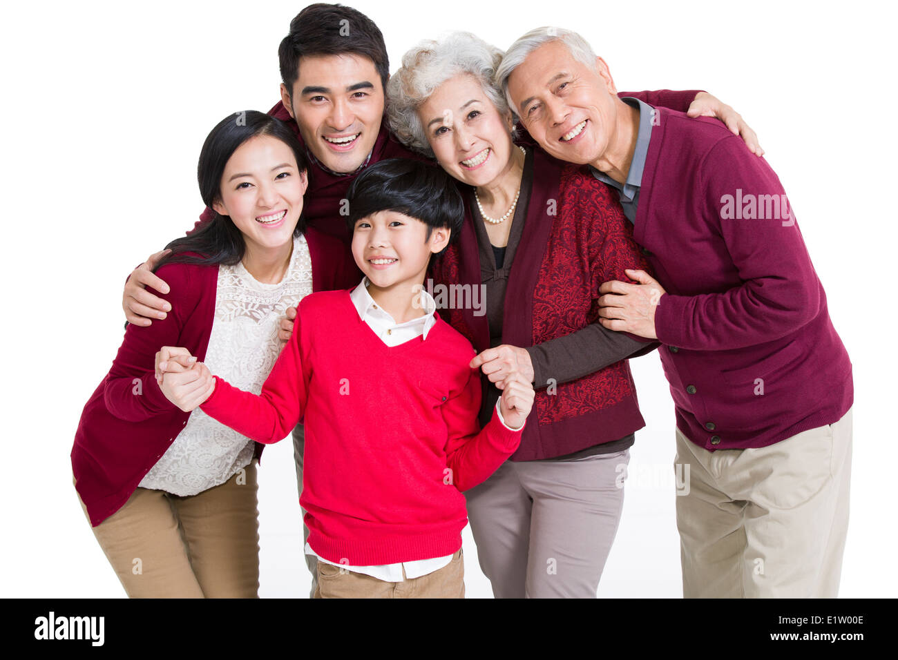 Portrait of happy family Stock Photo - Alamy