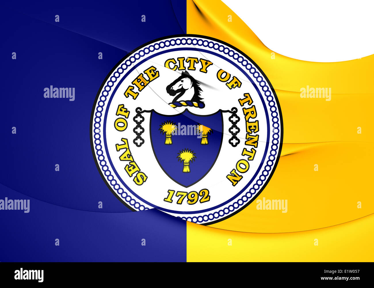 Flag of Trenton, USA. Close Up Stock Photo - Alamy