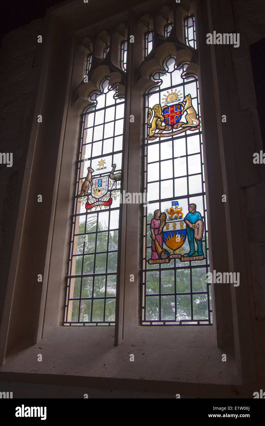 Saint St Nicholas Church a stained glass window in the Australia chapel ...