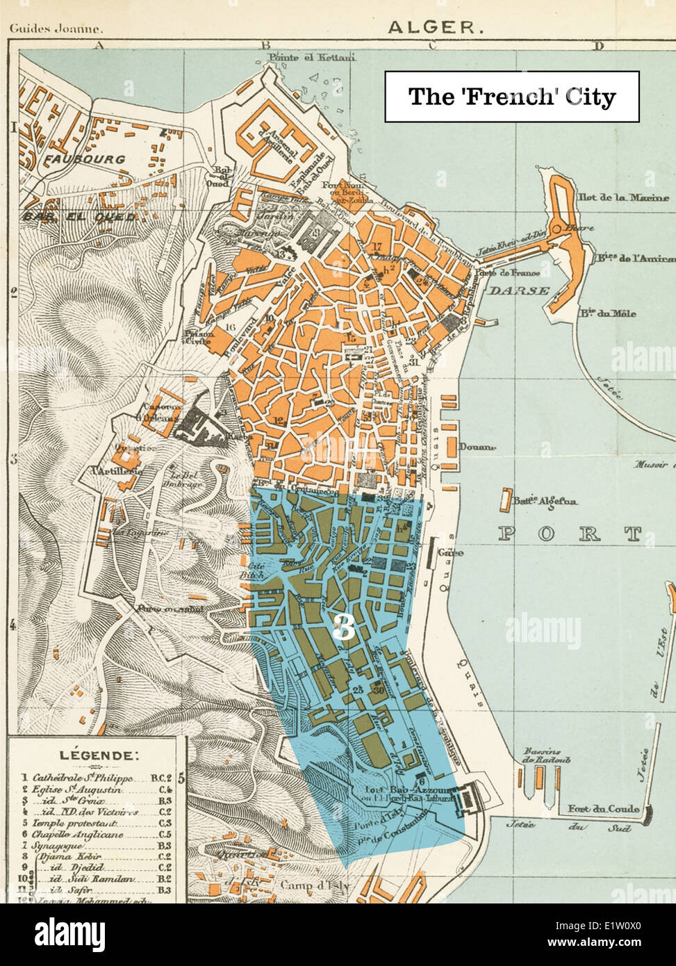 Old map of algiers hi-res stock photography and images - Alamy