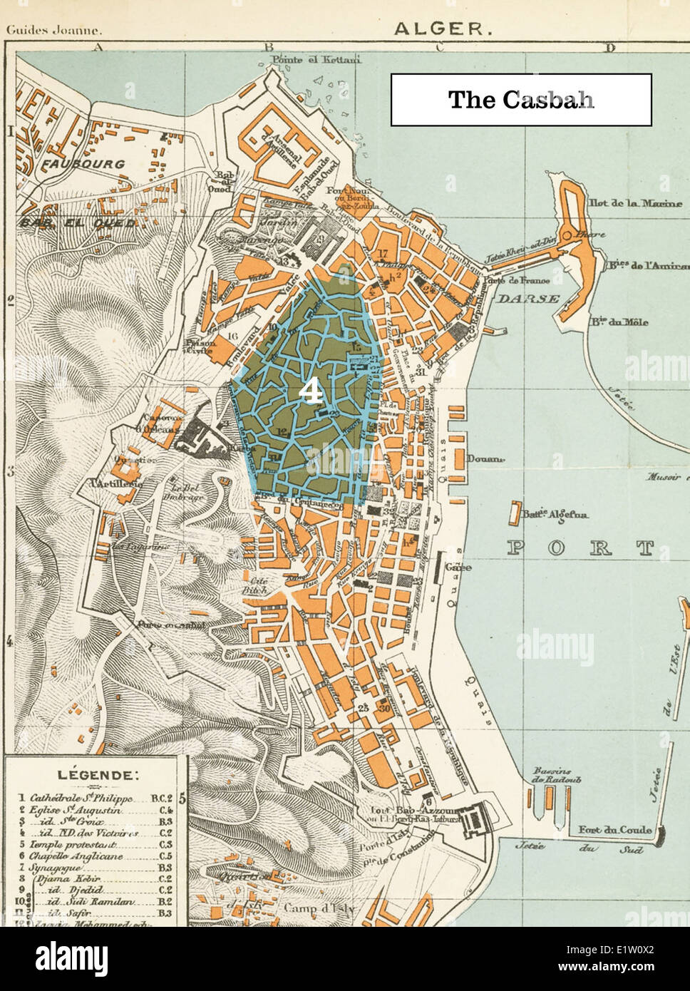 Old map of algiers hi-res stock photography and images - Alamy