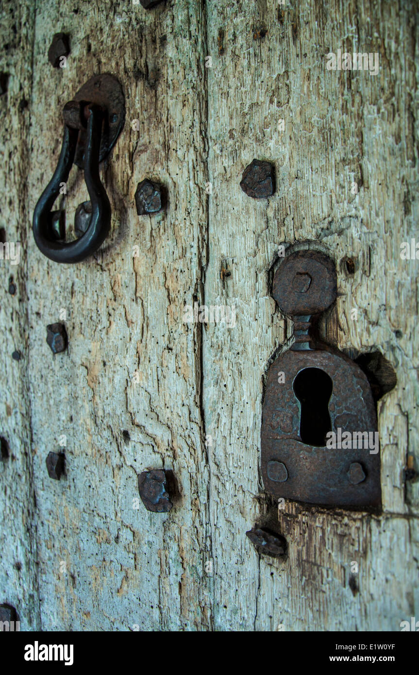 Old doorway keyhole at church of Saint St James the Great at Saint St ...