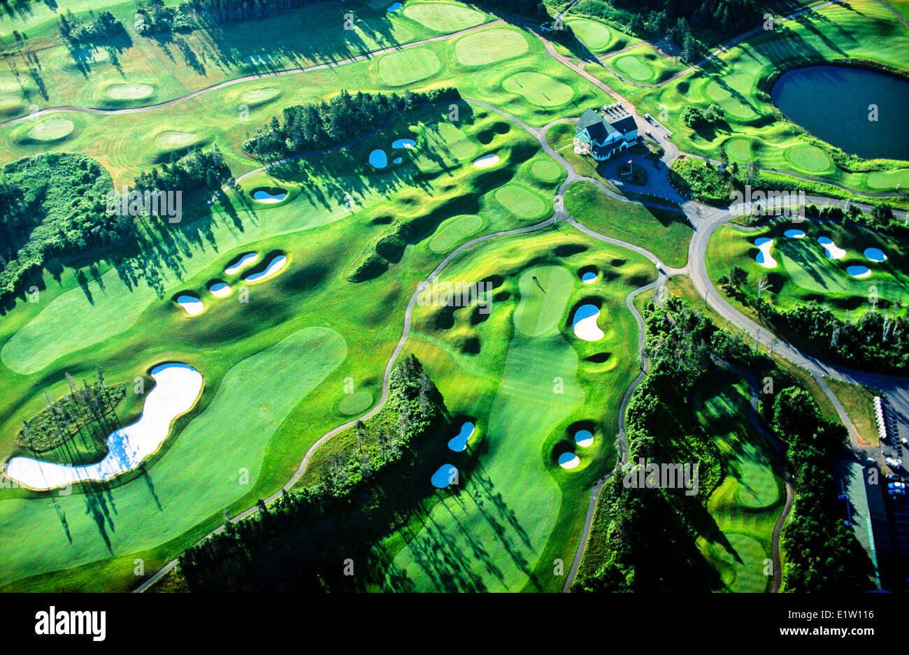 Aerial of The Links at Crowbush Cove, Lakeside, Prince Edward Island ...