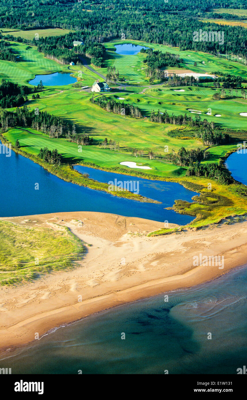 Aerial of The Links at Crowbush Cove, Lakeview, Prince Edward Island ...
