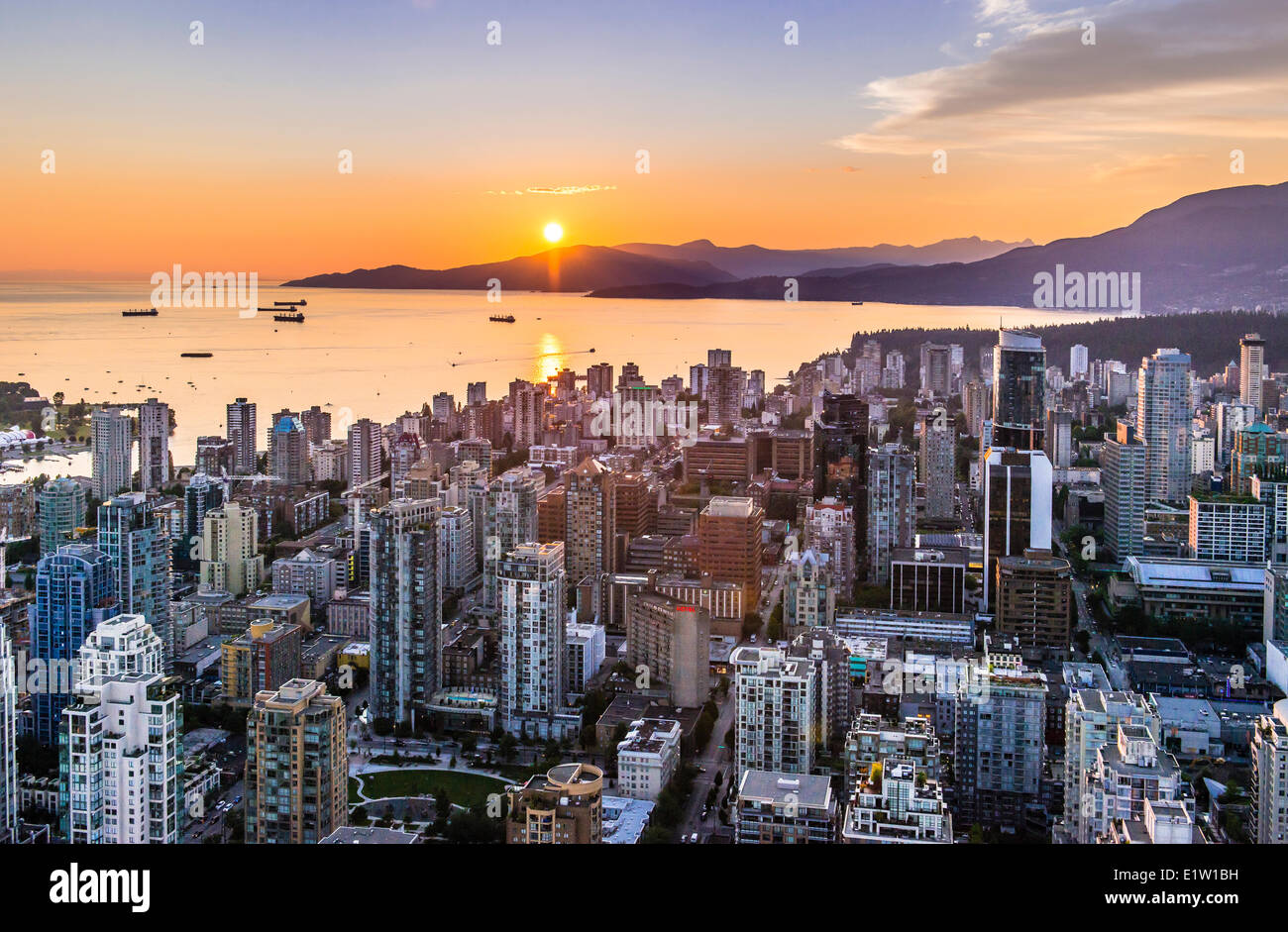 Aerial view over Vancouver, British Columbia Stock Photo - Alamy