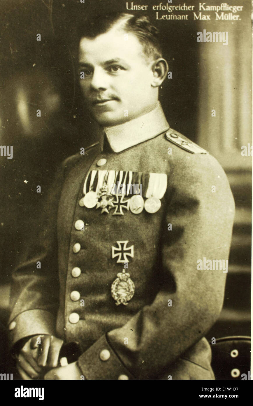 A photo of a German aviator from World War I, showcasing the uniforms ...