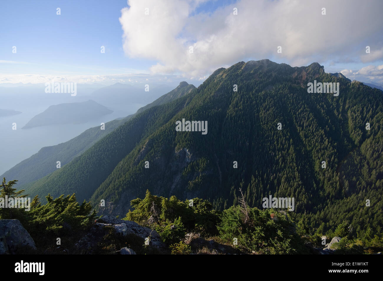Howe Sound Brunswick Mountain as seen Mount Harvey above Lions Bay ...