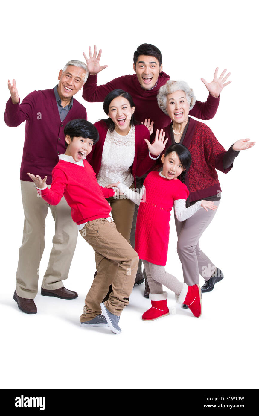 Big family posing Stock Photo - Alamy
