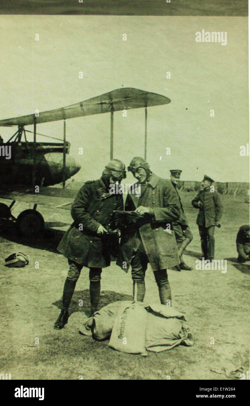 This image represents a German aviator from World War I, one of many ...