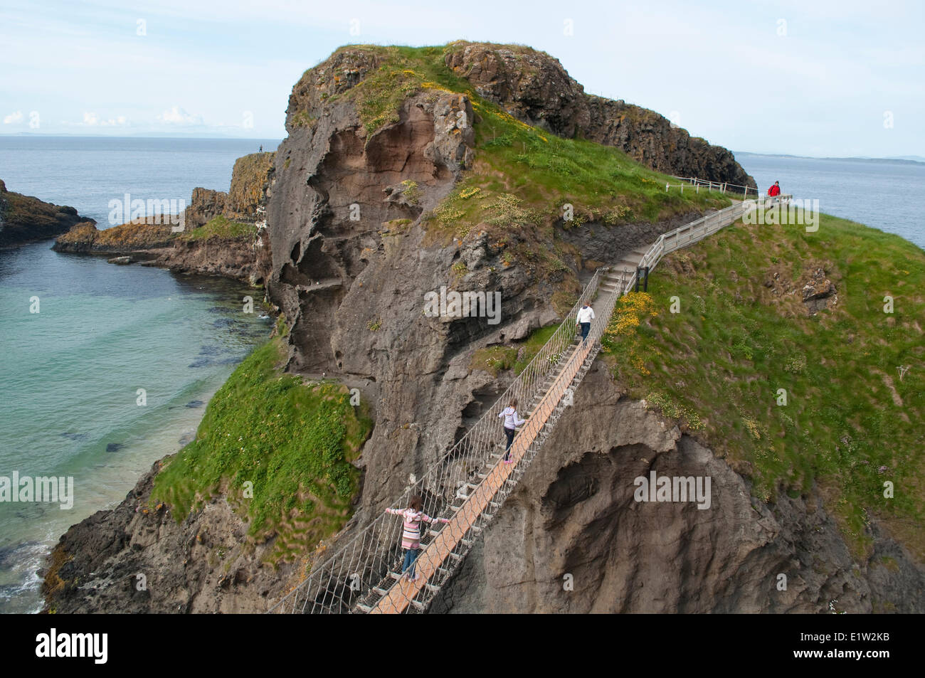 Carrick-a-Rede Rope Bridge at Carrickarede Isle, County Antrim ...