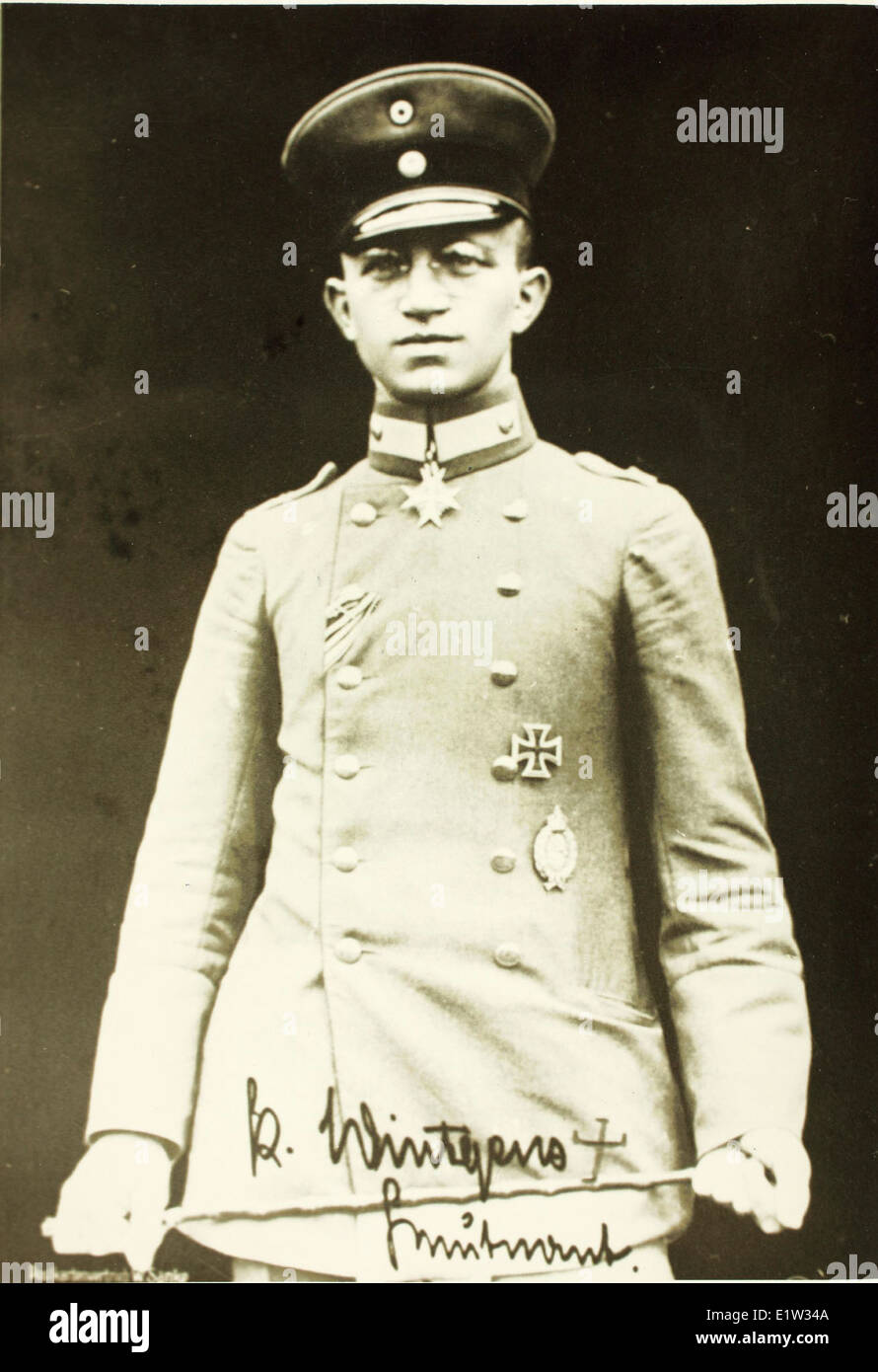 This photo represents a German aviator from World War One, a period ...