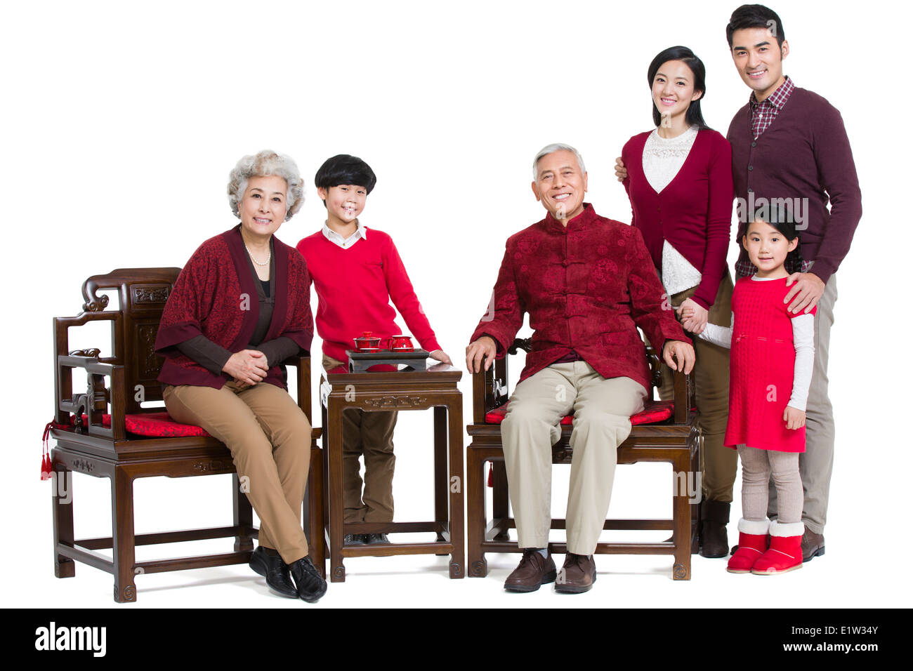 Portrait of happy family Stock Photo - Alamy