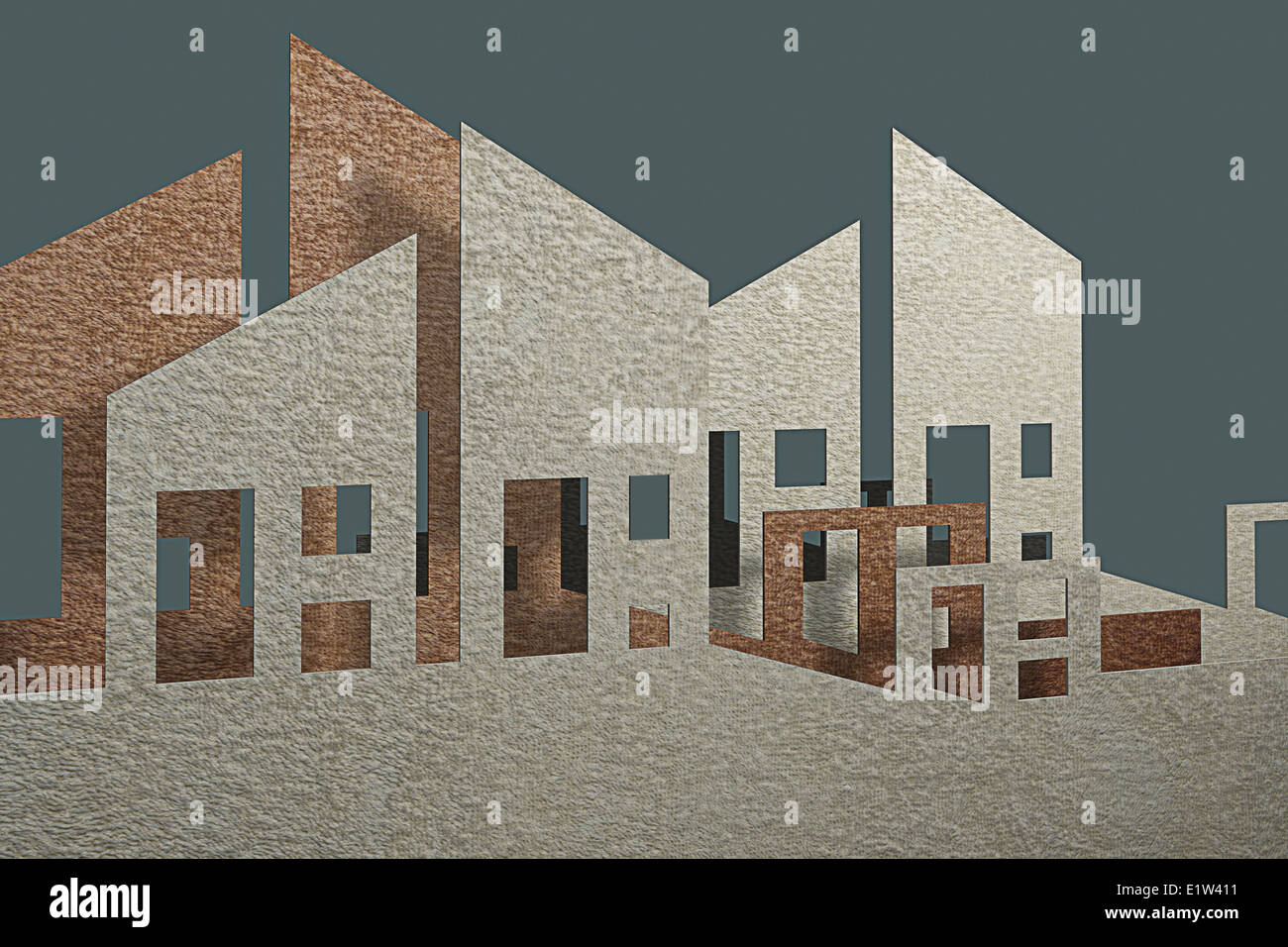 Real Estate Icons made in 3d software Stock Photo - Alamy