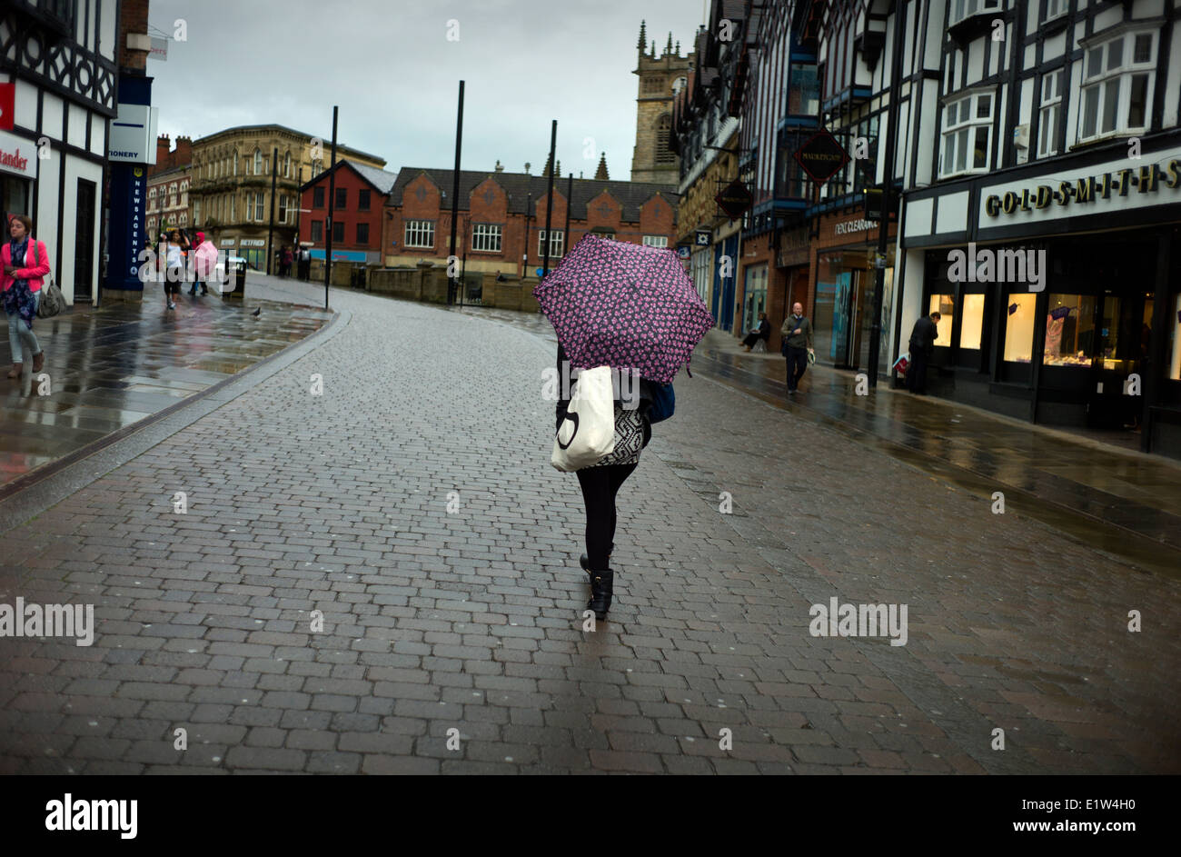 Wigan town centre, Greater Manchester, England, UK. June 2014 Wigan ...