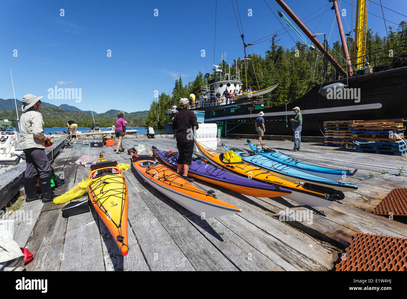 The Uchuck 111 deposits a group of kayakers at Port Eliza on the ...