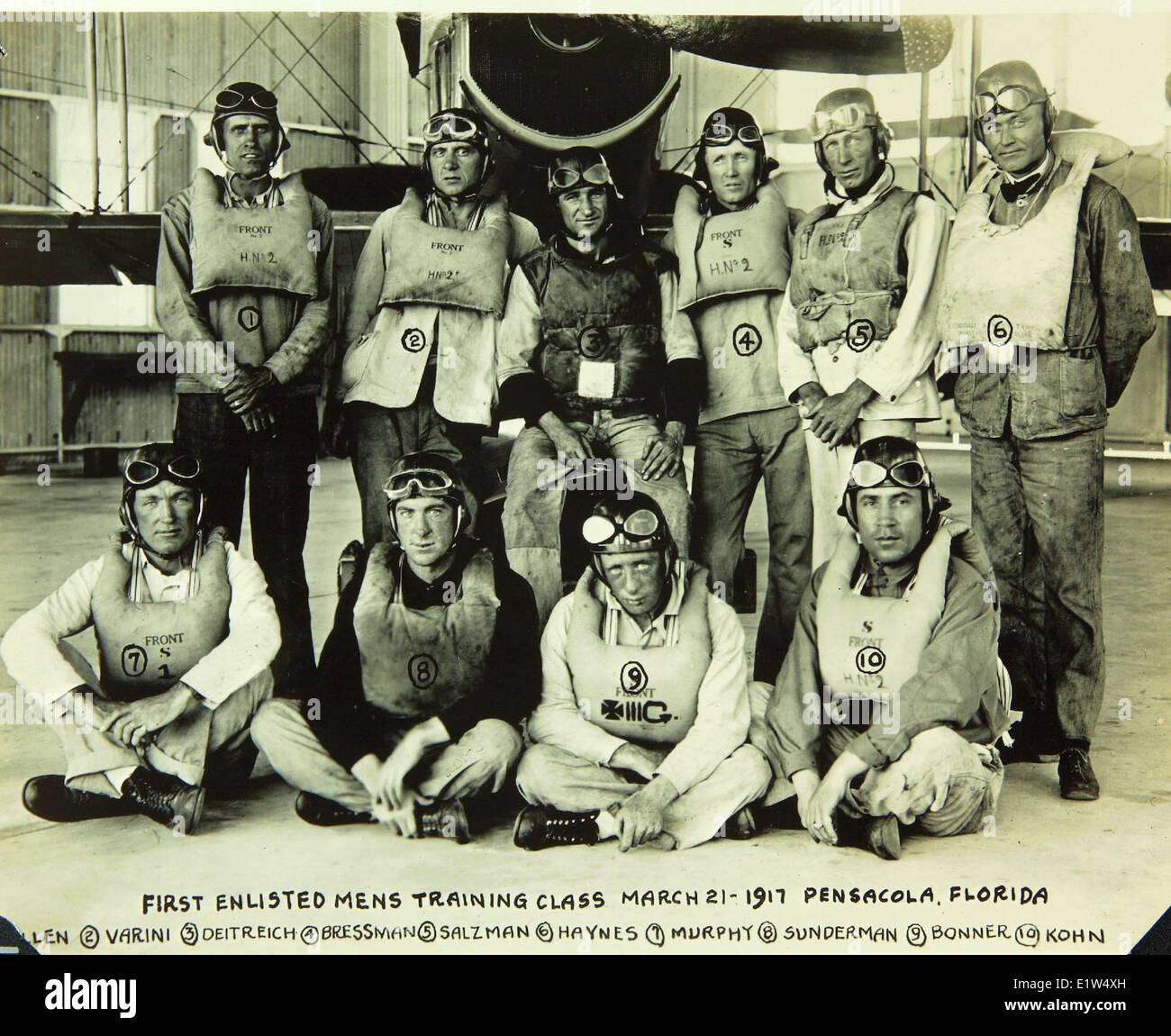 This photo from NAS Pensacola shows the first class of enlisted men to ...
