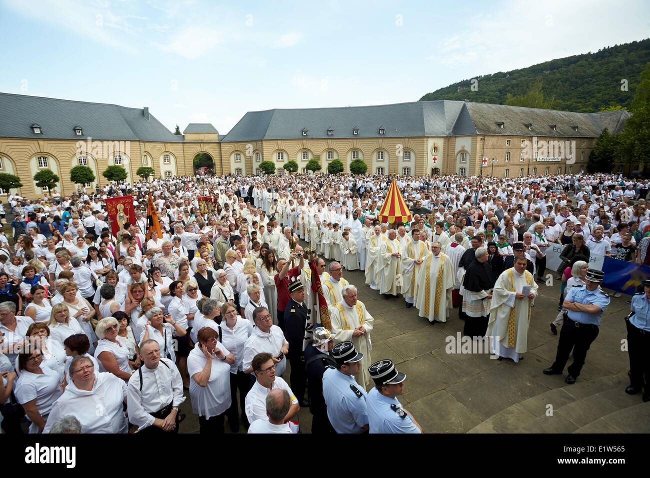 Echternach, Germany. 10th June, 2014. Pilgrims form up for the ...